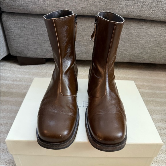 Our Legacy | Shoes | Our Legacy Olive Leather Camino Boot | Poshmark